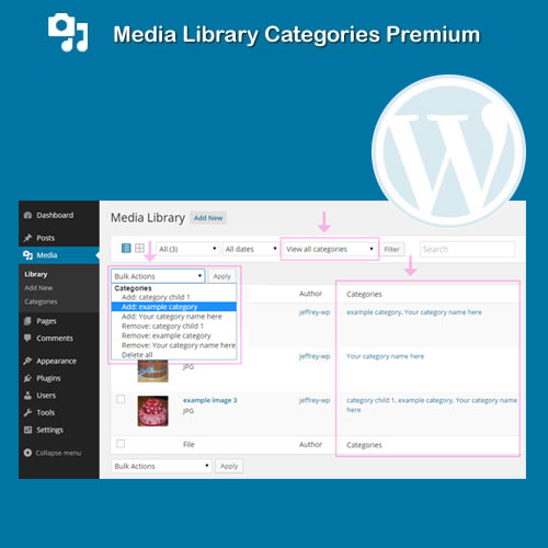 Media Library Categories Premium $4.49 (79% Off) | PluginTheme.net