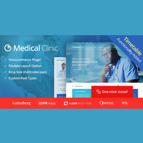 Medical Clinic $4.49 (92% Off) | PluginTheme.net