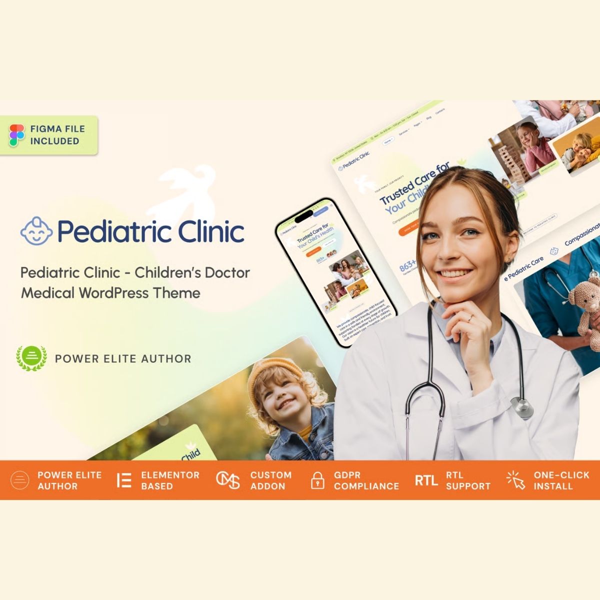 Pediatric Clinic $4.49 (76% Off) | PluginTheme.net
