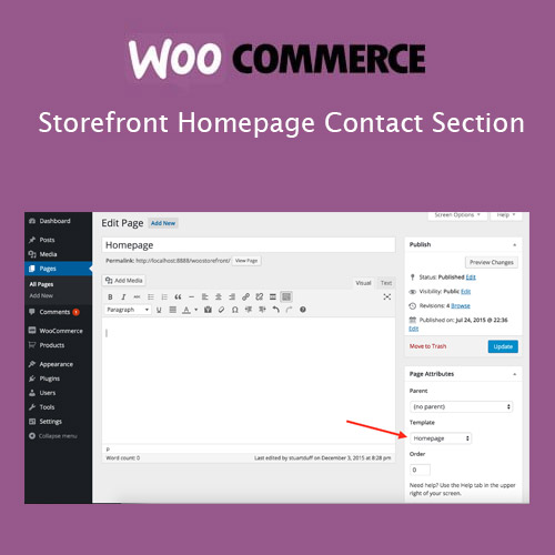 Storefront Homepage Contact Section (Free Download) | PluginTheme.net