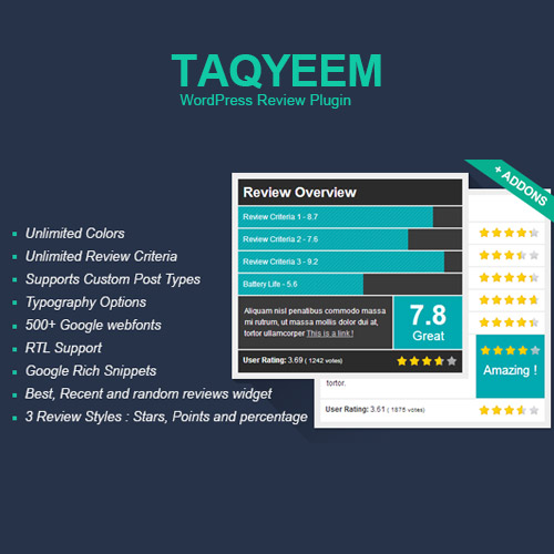 Taqyeem $4.49 (85% Off) | PluginTheme.net